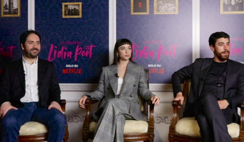 Lidia Poët, Matilda De Angelis, Eduardo Scarpetta e Matteo Rovere